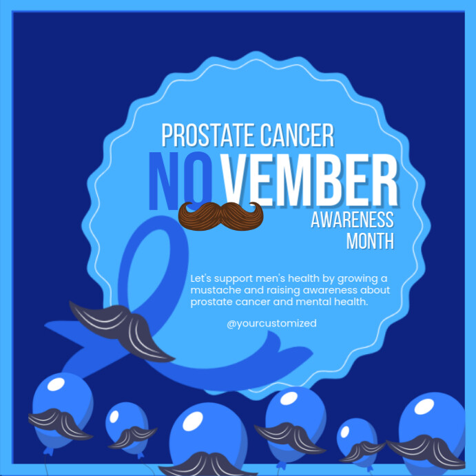Professional Movember Instagram Post Template | PosterMyWall