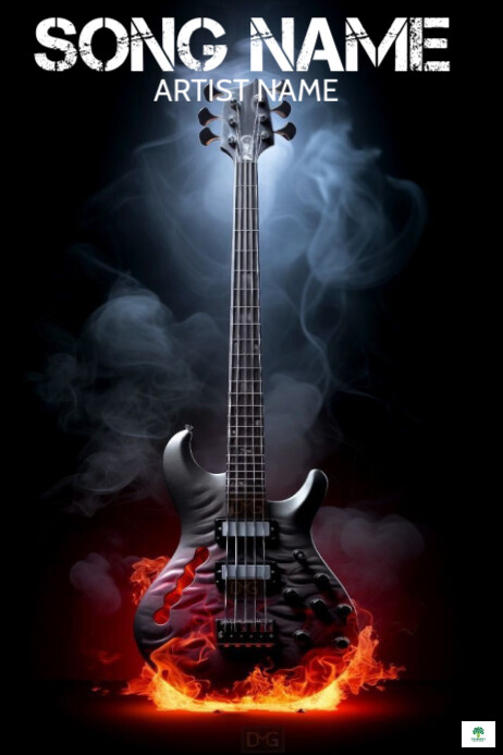 Professional Music Burning Fire Album Art Cover Poster Template ...