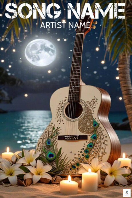 Professional Music Guitar Song Album Cover Art Design Poster Template ...