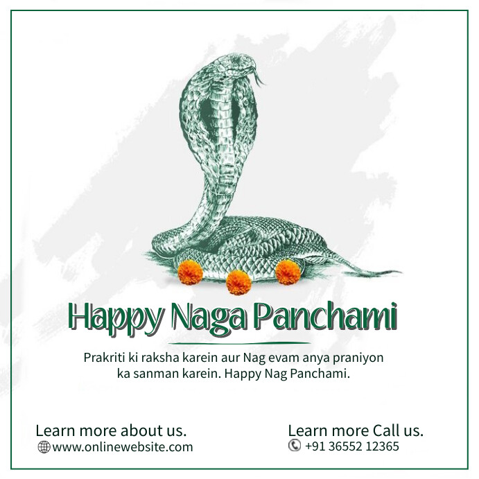Professional Naga Panchami Instagram Post Template | PosterMyWall