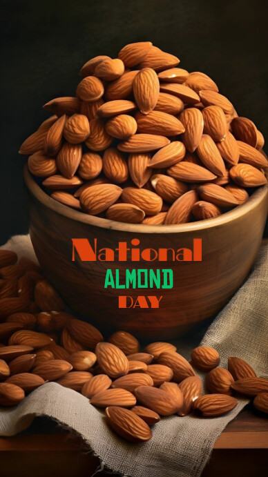 Plantilla de Professional National Almond Day Templates Digital Display ...
