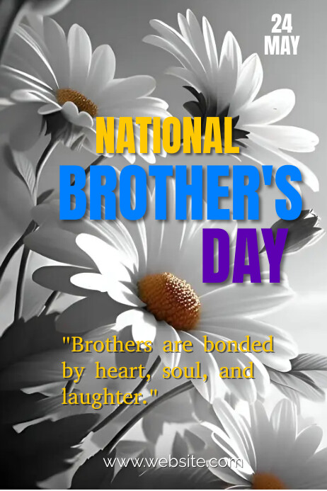Plantilla de Professional National Brother's Day Poster | PosterMyWall