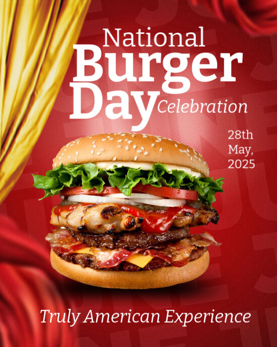 Modèle Professional National Burger Day Instagram Portrait | PosterMyWall