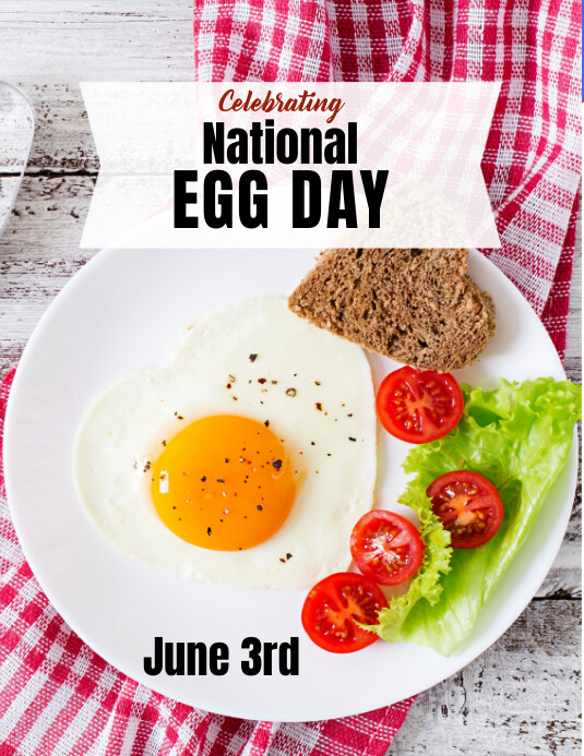 Professional National Egg Day Flyer (us Lette Template | PosterMyWall