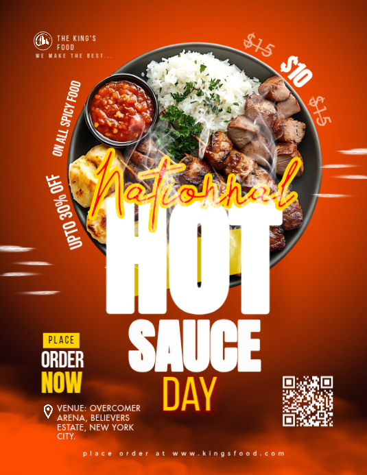 Copy of Professional National Hot Sauce Day Promotion, Hot Sauce Food ...