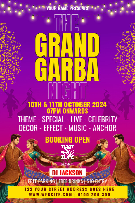 Copy of Professional Navratri Garba Poster | PosterMyWall