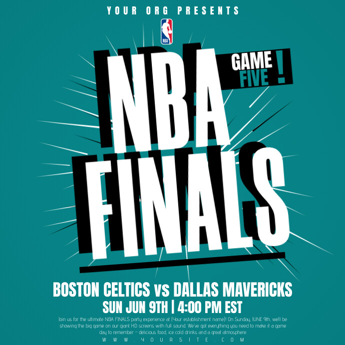 Professional Nba Finals Basketball Instagram Template | PosterMyWall