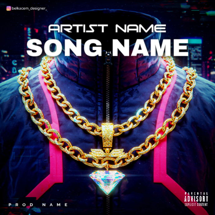 Professional Necklace Diamond Album Cover Template | PosterMyWall