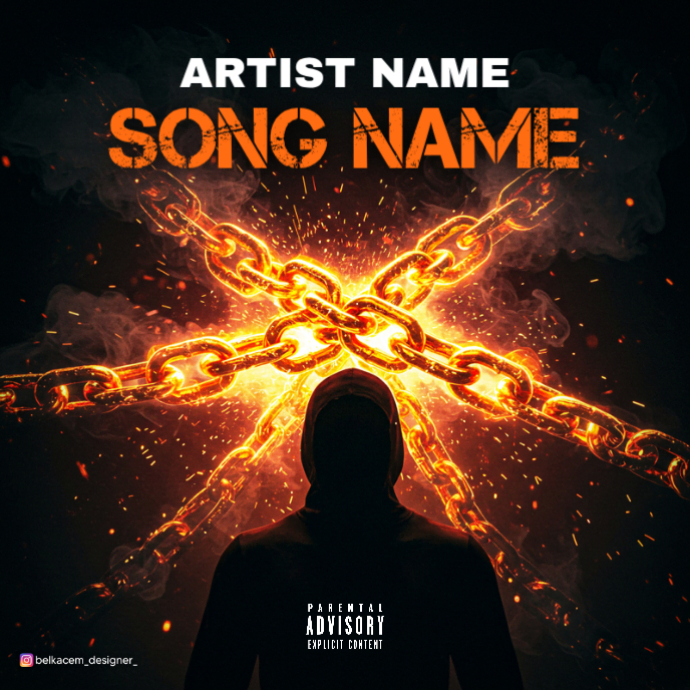 Professional Necklace Fire Album Cover Template | PosterMyWall