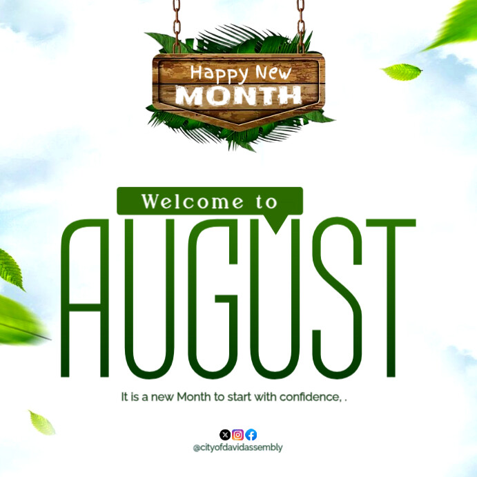 professional new month design august Template | PosterMyWall