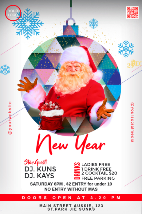 Professional New Year Party Poster Template | PosterMyWall