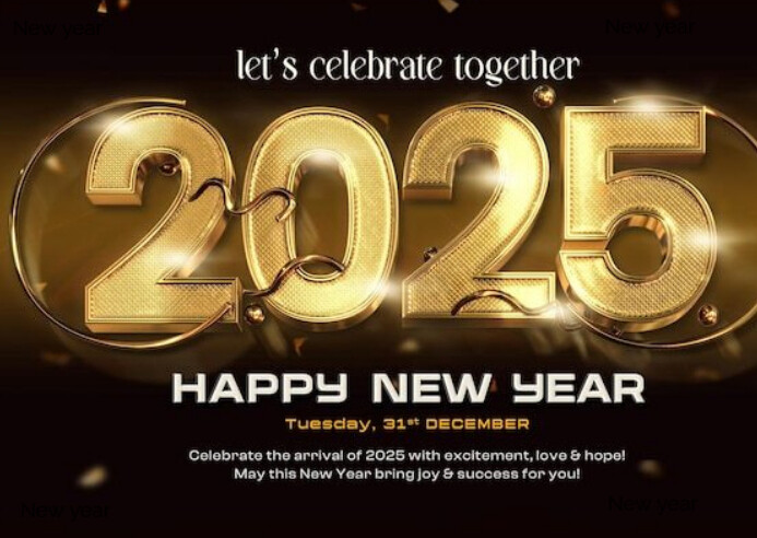 Professional New Year Postcard Template | PosterMyWall