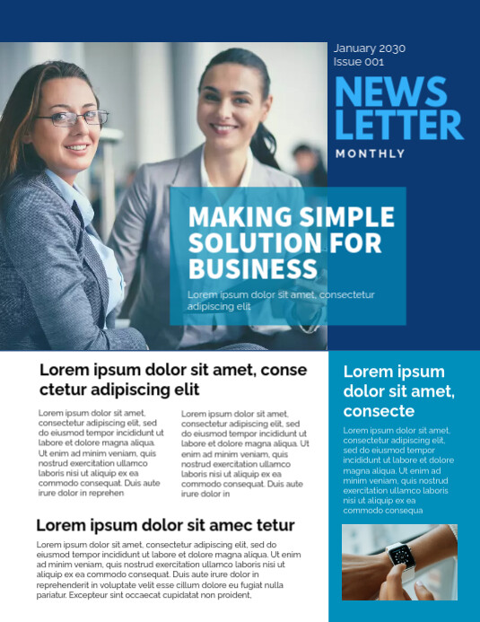 Copy of Professional Newsletter Template Flyer (us Letter) | PosterMyWall