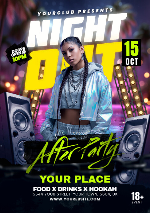 Copy of Professional Night Club Flyer A5 | PosterMyWall