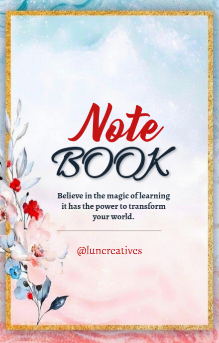 Professional Notebook Wattpad Cover Template | PosterMyWall