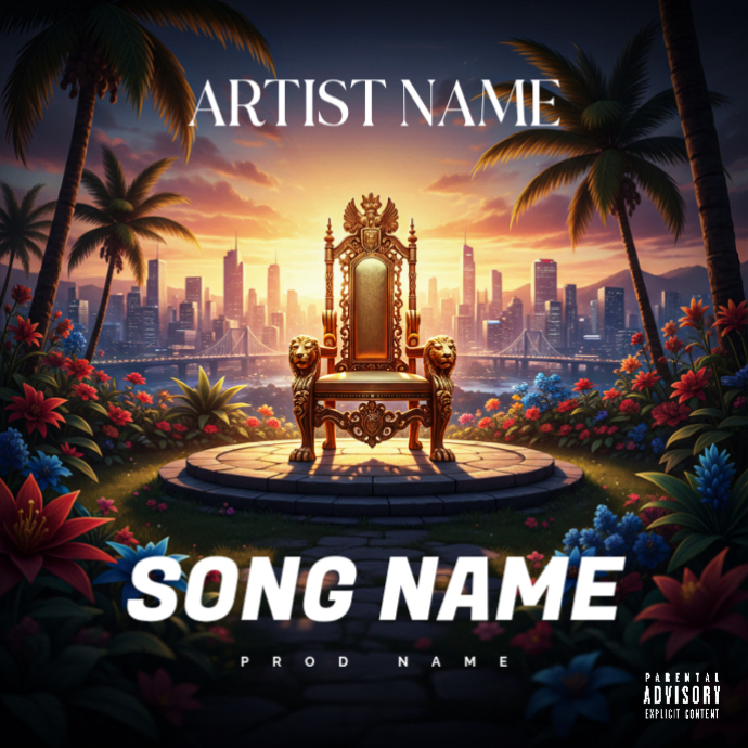 Professional One Throne One King Album Cover Template | PosterMyWall