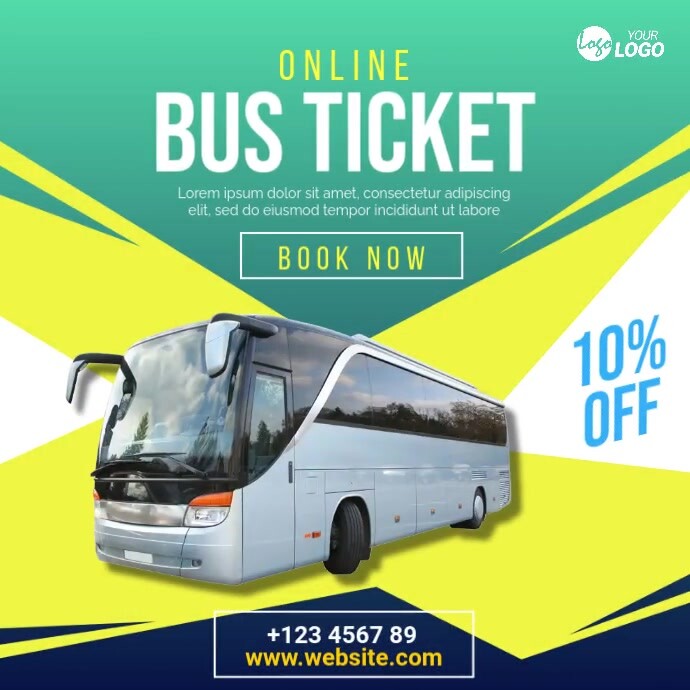 Copy of Professional Online Bus Ticket Booking Ad Instagram Post ...