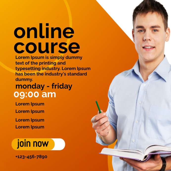 Copy of Professional Online Coure Instagram Post | PosterMyWall