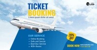 Air Ticket Booking Ad Template Postcard | PosterMyWall