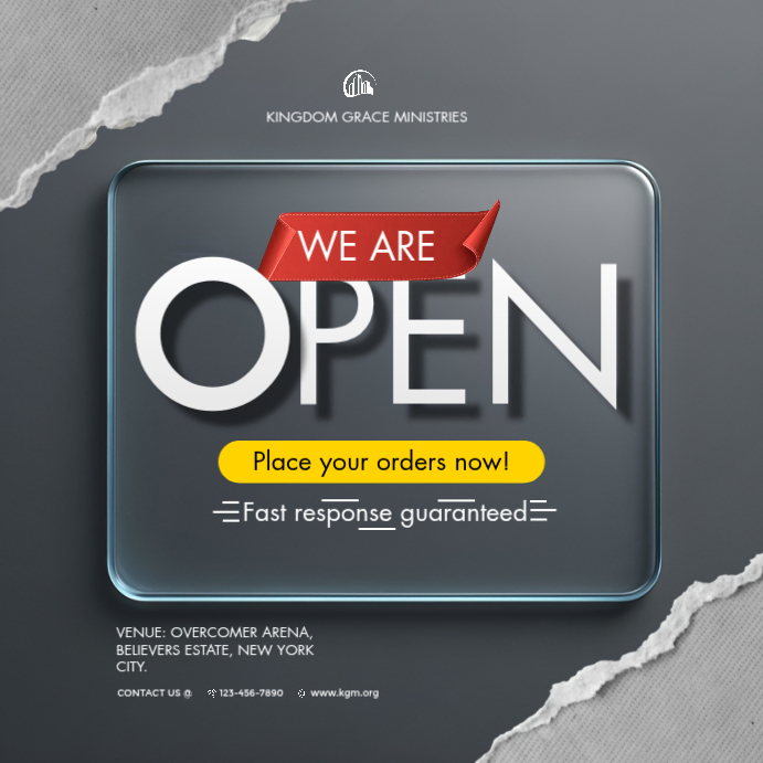 Professional Open For Business, Whatsapp Dp, Business Flyer, Shop Notice, Store Open Instagram ...