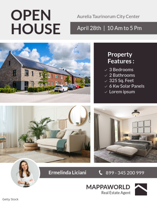 Modèle Professional Open House Advertising Real Estate Flyer ...