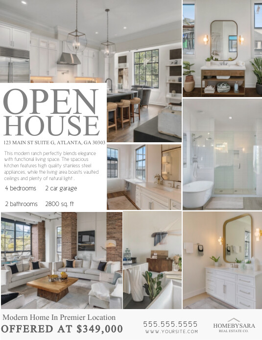 Copy of Professional Open House Flyer Template Design | PosterMyWall