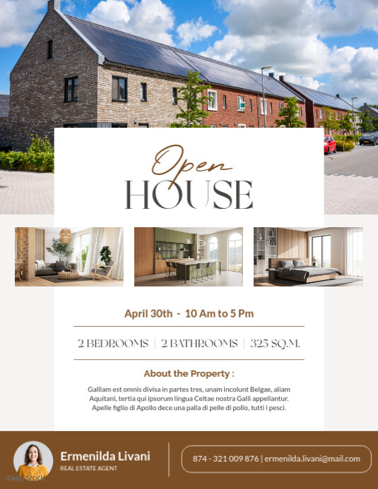 Copy of Professional Open House Real Estate Flyer Advertisement White ...
