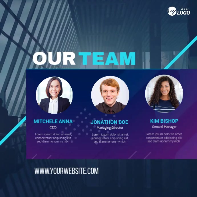 Copy of Professional Our Team Banner Design Instagram Post | PosterMyWall