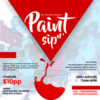 PROFESSIONAL PAINT AND SIP PARTY POSTER Template | PosterMyWall