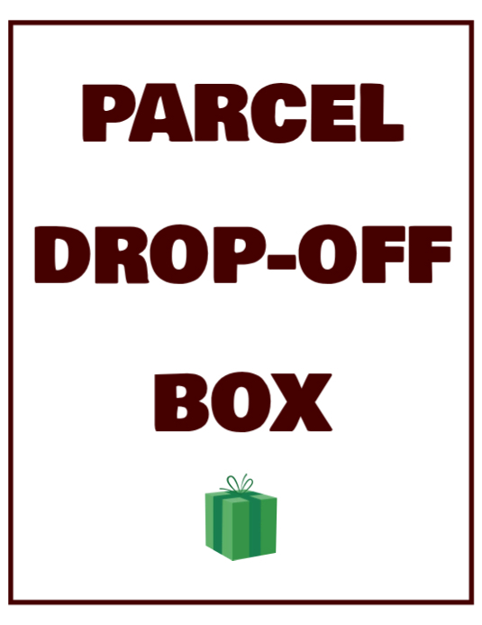 Professional Parcel Drop Off Box Signage Delivery Package Return ...