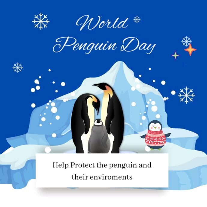 Copy of Professional Penguin Day Awareness Instagram Post | PosterMyWall