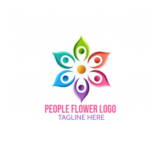 Professional People Flower Logo Design Logo Template | PosterMyWall