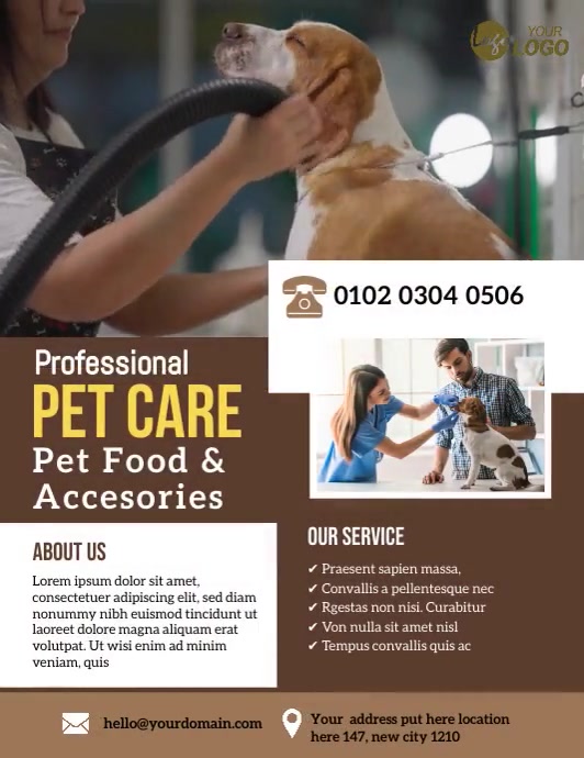 Copy of Professional Pet Care Flyer (us Letter) | PosterMyWall