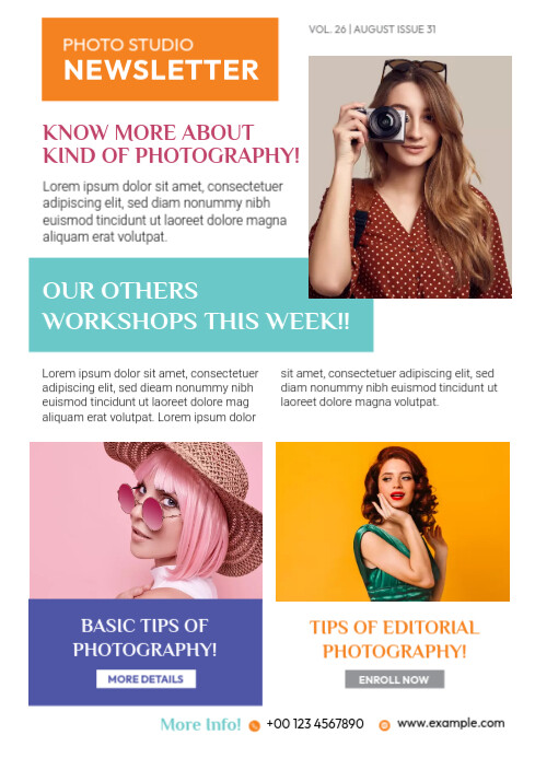 Modèle Professional Photography Newsletter Template | PosterMyWall