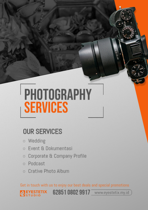 Professional Photography Services A4 Template | PosterMyWall