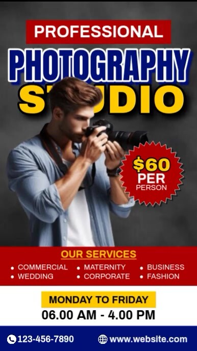 Copy of Professional Photography Studio | PosterMyWall