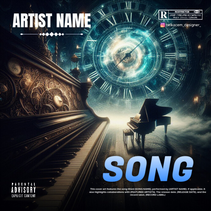 Professional Piano Time Album Cover Template | PosterMyWall