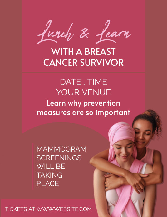 Copy of Professional Pink Mammogram Flyer (us Letter) | PosterMyWall