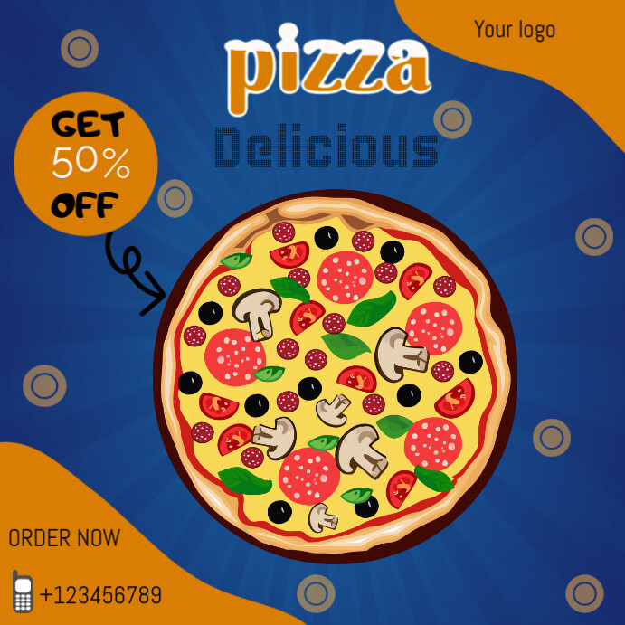 Professional PIZZA OFFER Social Instagram Post Template | PosterMyWall