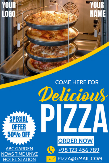 Professional Pizza Sale Ad Template Poster | PosterMyWall