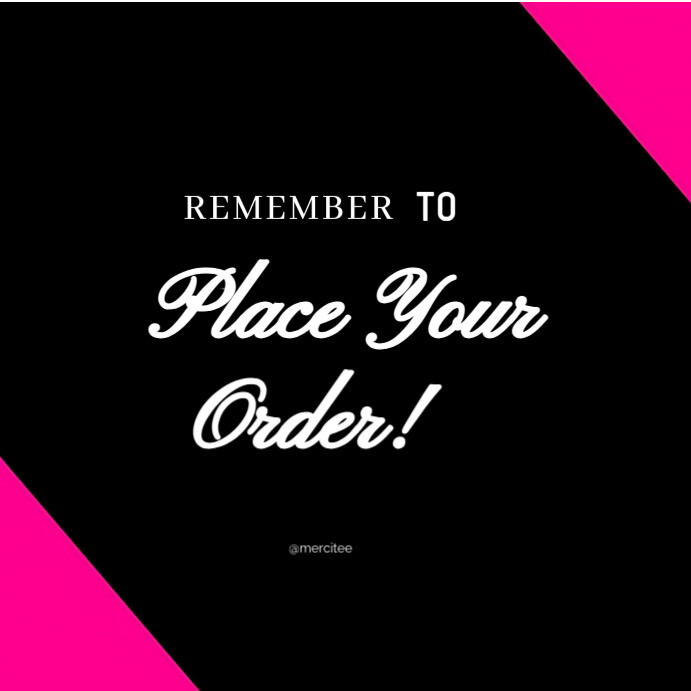 Professional Place Your Order Instagram Post Templat | PosterMyWall