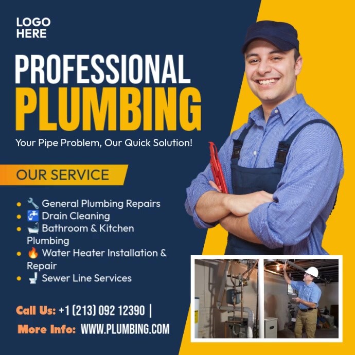 Professional Plumbing Template | PosterMyWall