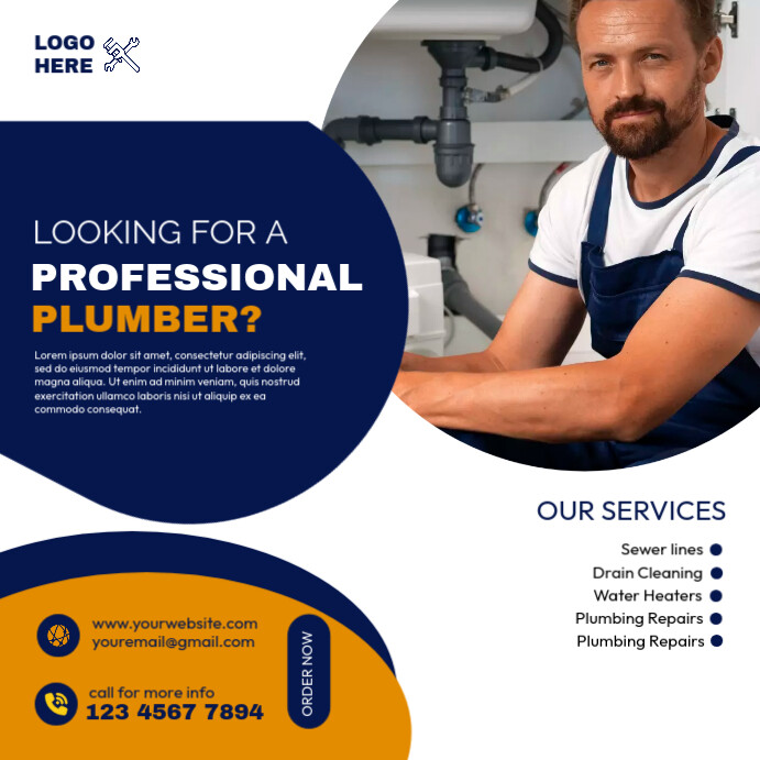 Professional Plumbing service template | PosterMyWall