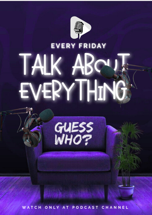 Copy of Professional Podcast Hub A4 | PosterMyWall