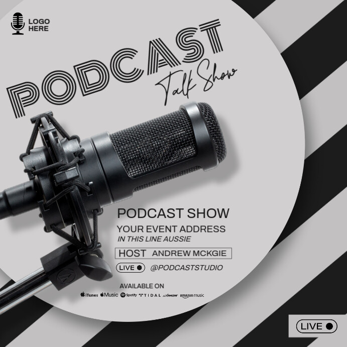 Professional Podcast Talk Show Instagram Post Template | PosterMyWall