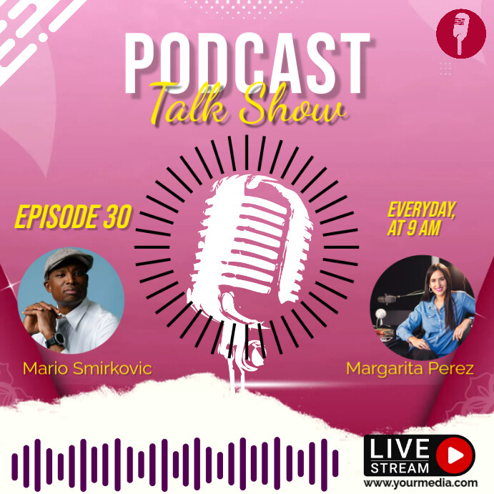Copy of Professional Podcast Talk Show Instagram Post | PosterMyWall