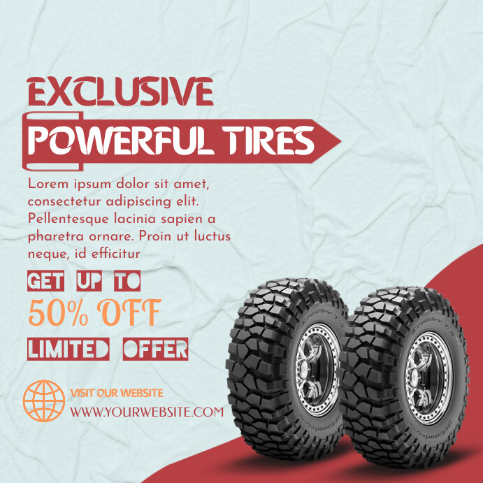 Plantilla de Professional Powerful Tires Instagram Post | PosterMyWall