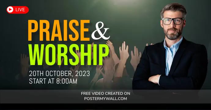 Professional Praise And Worship Facebook Shar Template | PosterMyWall
