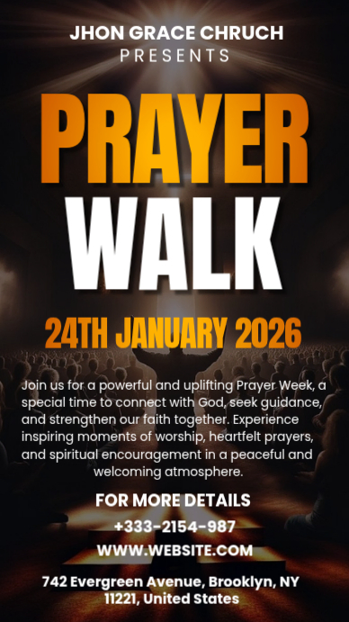 Professional Prayer Walk Service Instagram Story Template | PosterMyWall