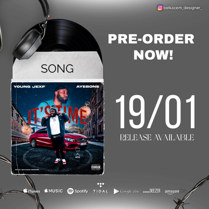 Copy of Professional Pre-order Song Template Album C | PosterMyWall